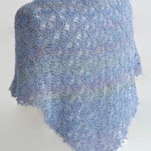 Pattern Crochet Summer Lace Shawl, Easy Crochet Shawl, Wrap Tutorial ...