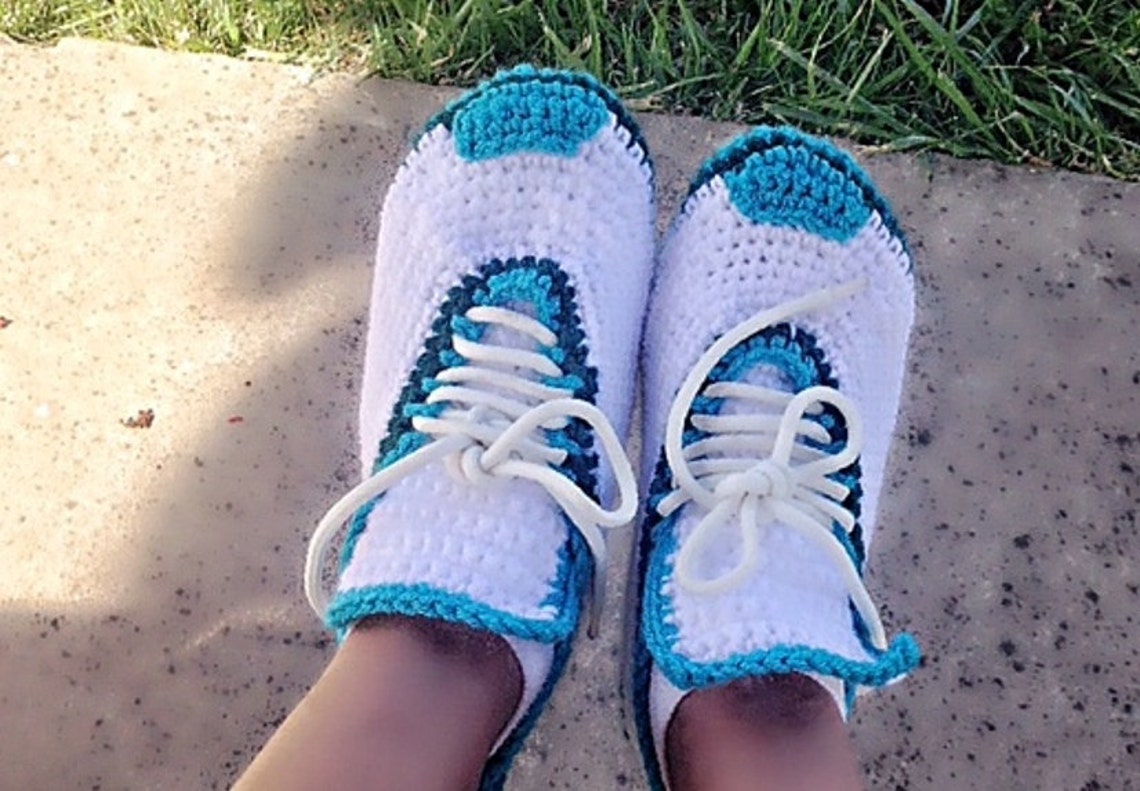 Crochet Pattern, Men's Slippers, Sport Shoes, Shoes Crochet Pattern, US ...