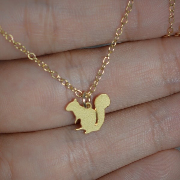 Squirrel Necklace - Etsy