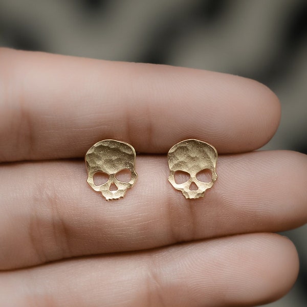 Skull Stud Earrings - Etsy