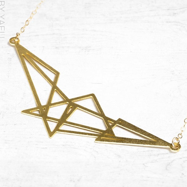 Geometric Necklace - Etsy