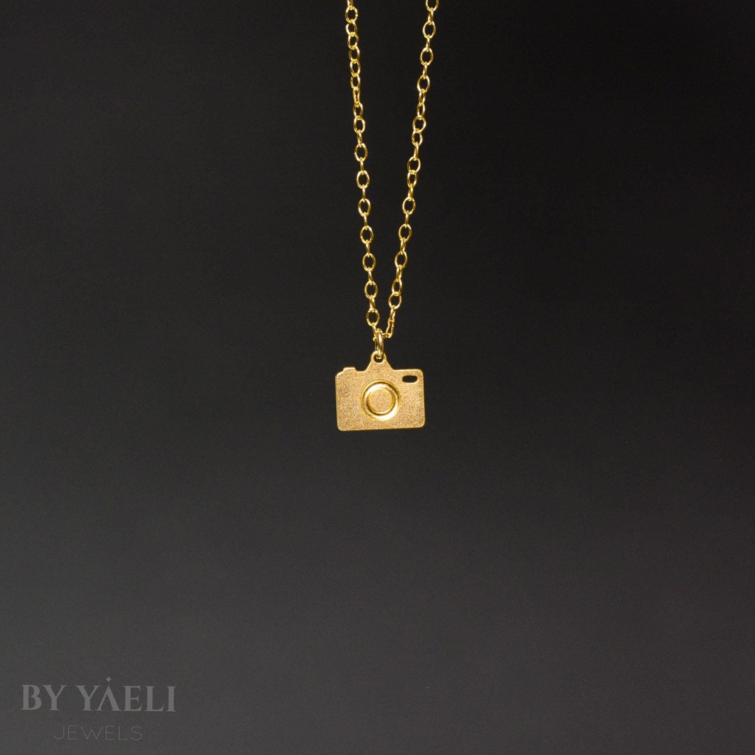 Camera Necklace Tiny Gold Camera Charm Necklace Dainty Vintage Camera ...