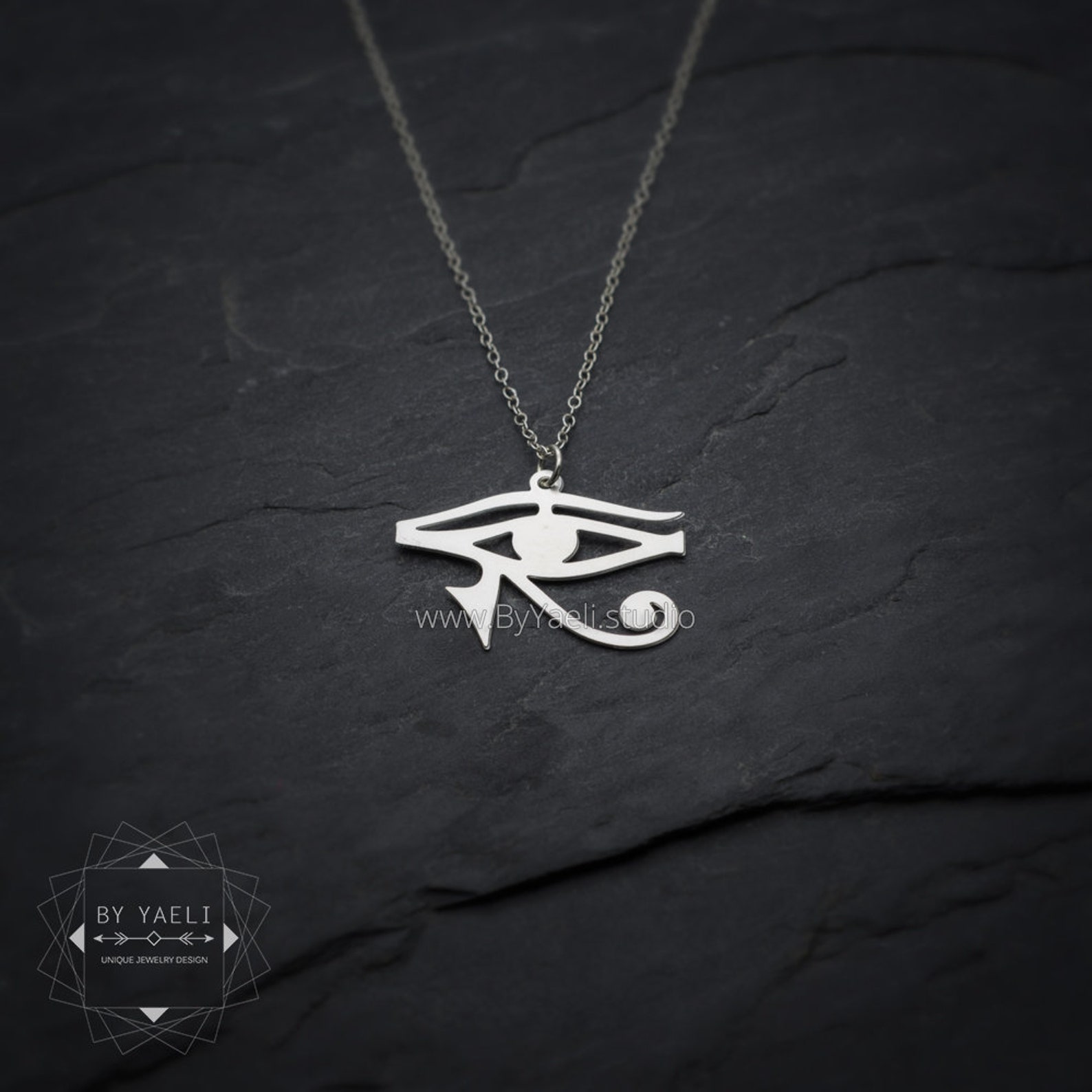 Eye of Horus Necklace Gold Eye of Horus Pendant Silver Evil | Etsy