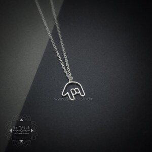 ASL Necklace Silver Sign Language I Love You Sign Language Necklace ASL ...