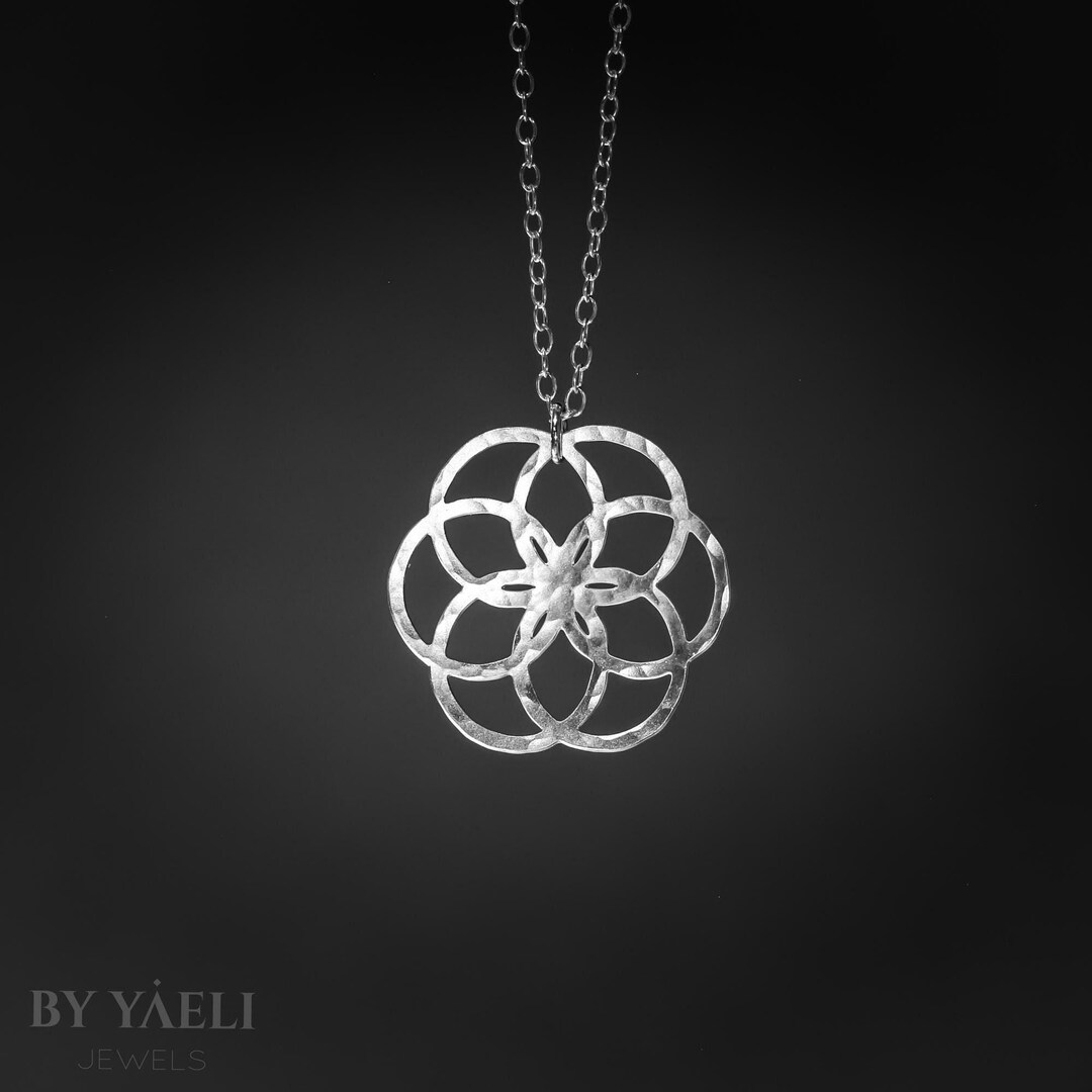 Sacred Geometry Necklace Celtic Necklace Silver Flower of Life Necklace ...
