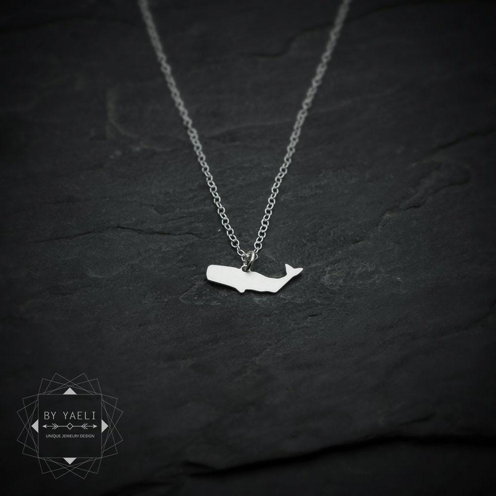 Sperm Whale Necklace Tiny Ocean Necklace Silver Whale Jewelry - Etsy