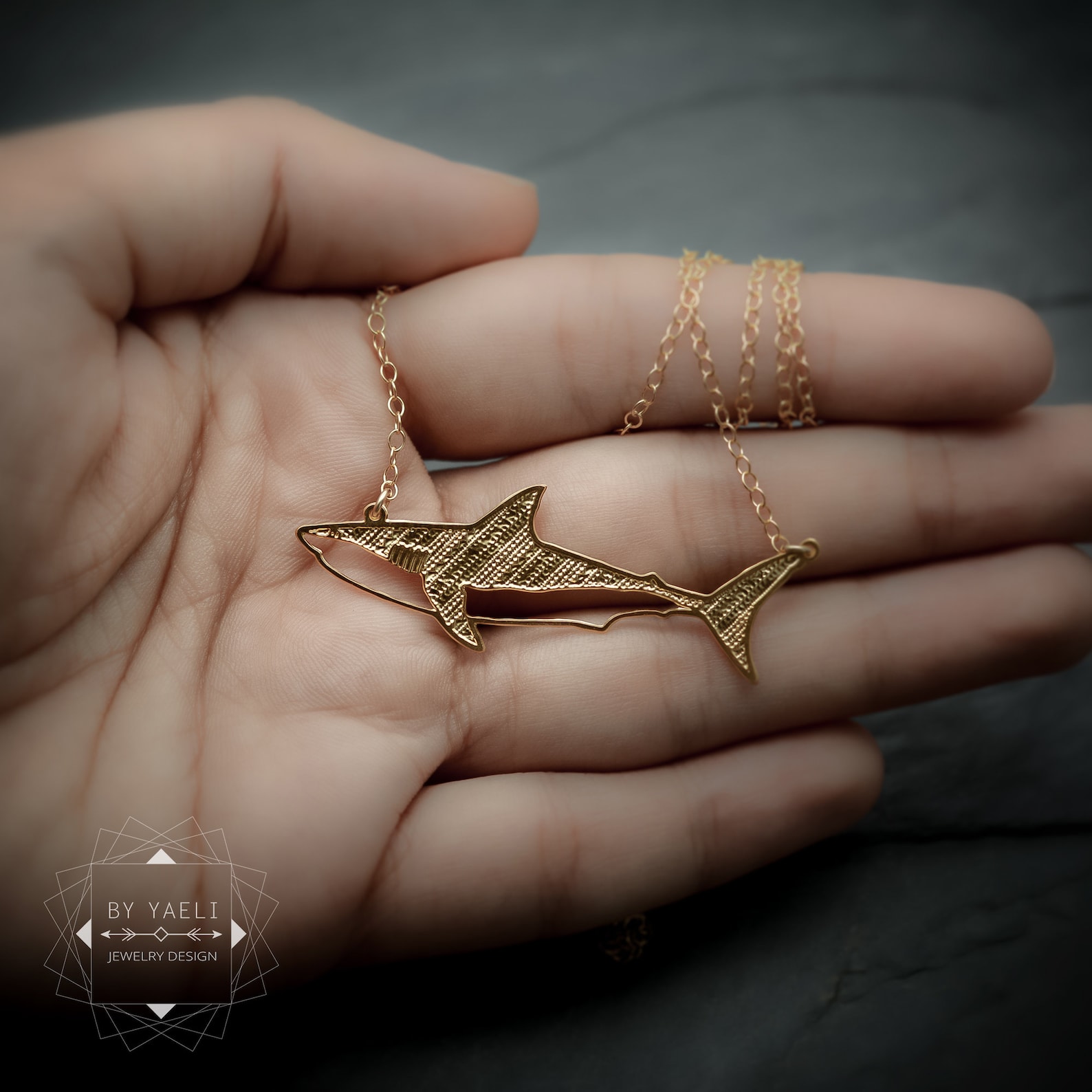 Shark Necklace Gold Shark Pendant Animal Jewelry Personalized | Etsy