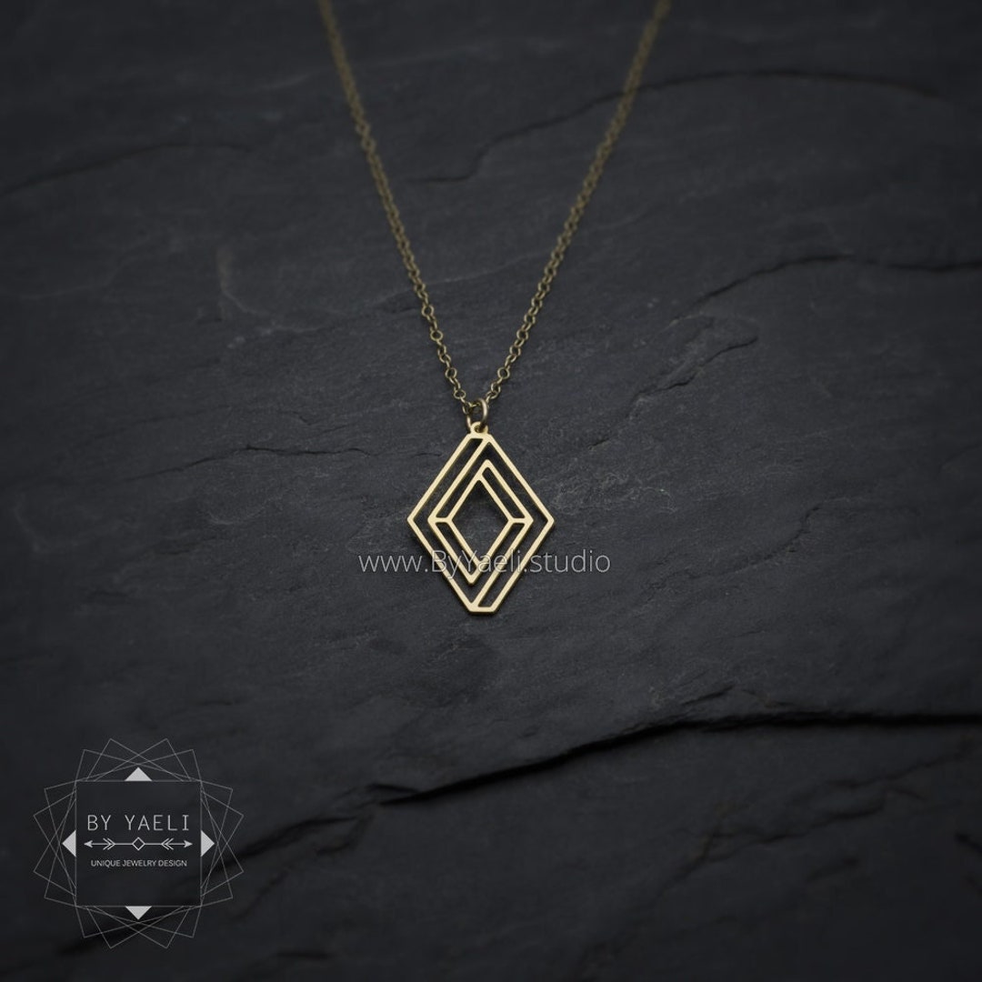 Infinity Necklace Gold Escher Jewelry Geometric Necklace Math Teacher ...