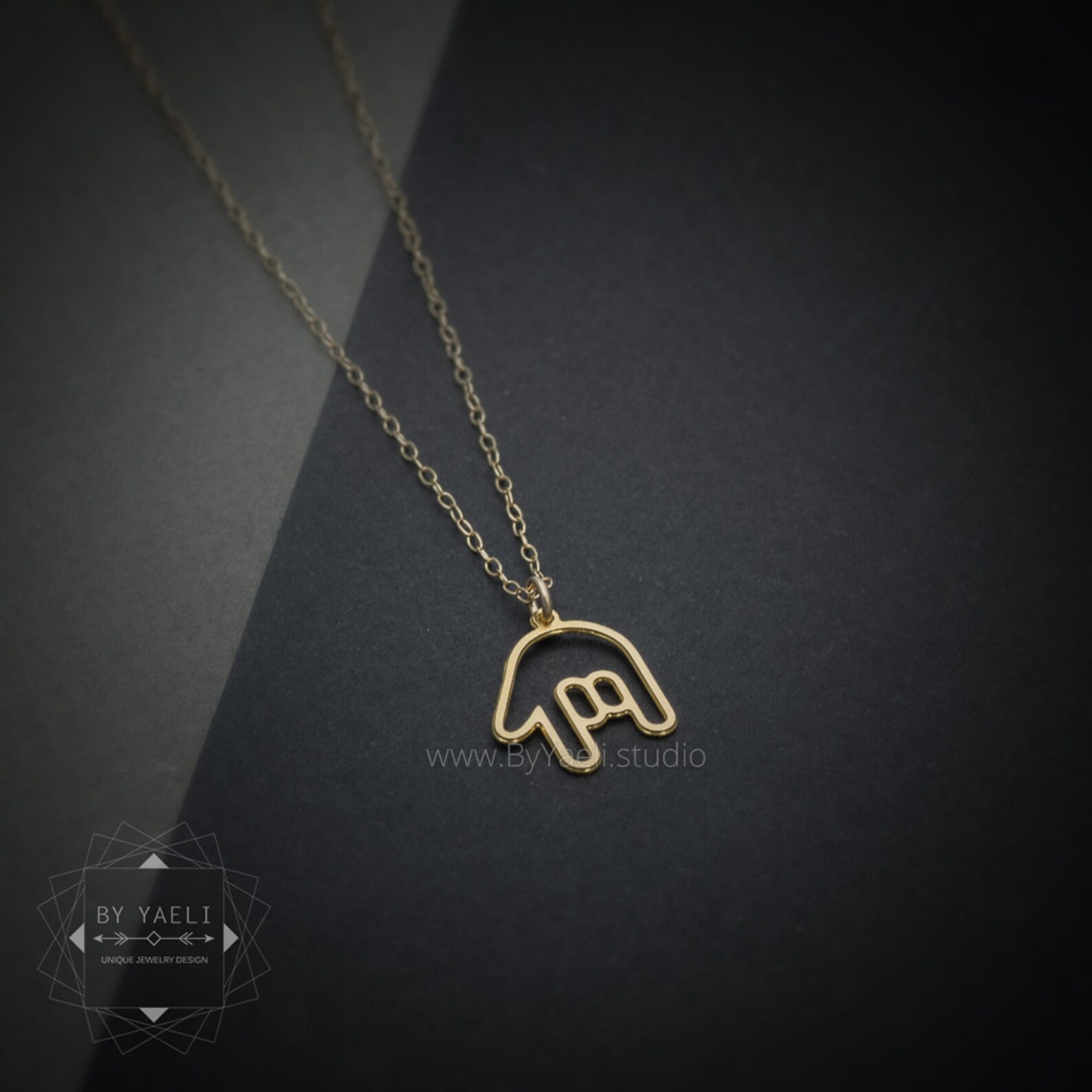 ASL Necklace Silver Sign Language I Love You Sign Language | Etsy