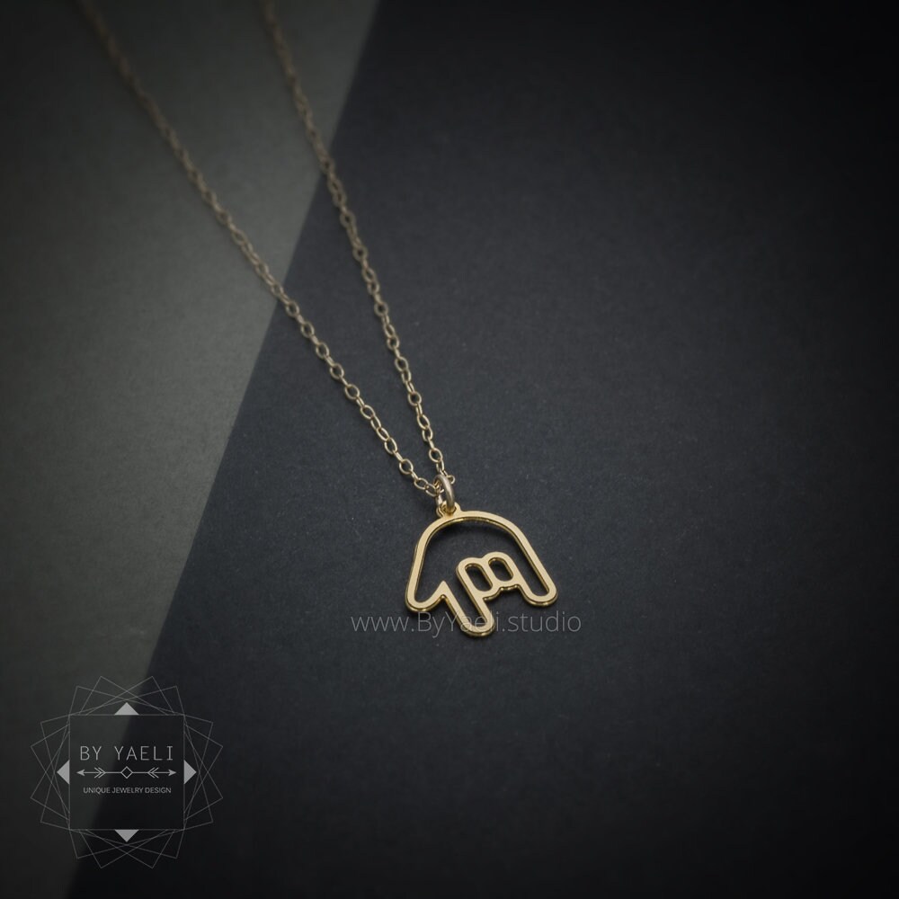 ASL Necklace Silver Sign Language I Love You Sign Language | Etsy