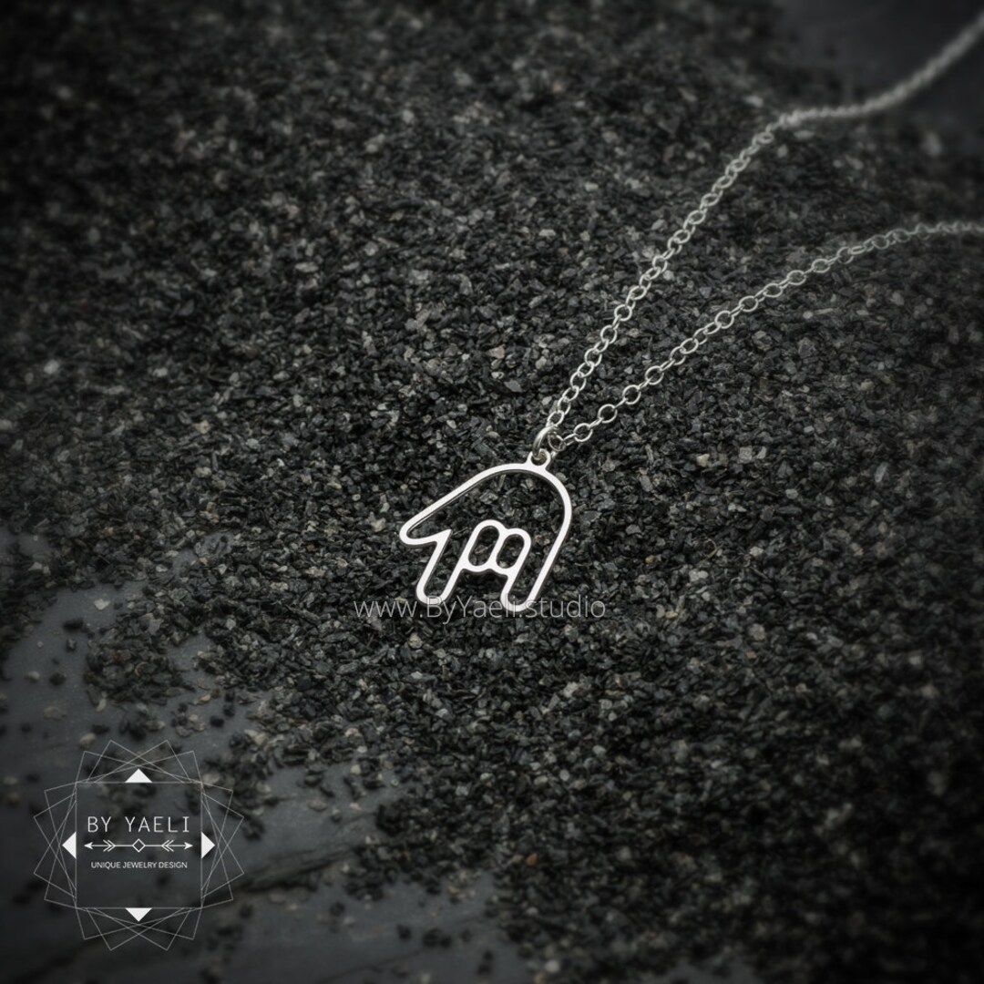 ASL Necklace Silver Sign Language I Love You Sign Language Necklace ASL ...