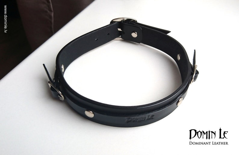 Leather Belt Choker Black Leather Collar Black Choker - Etsy