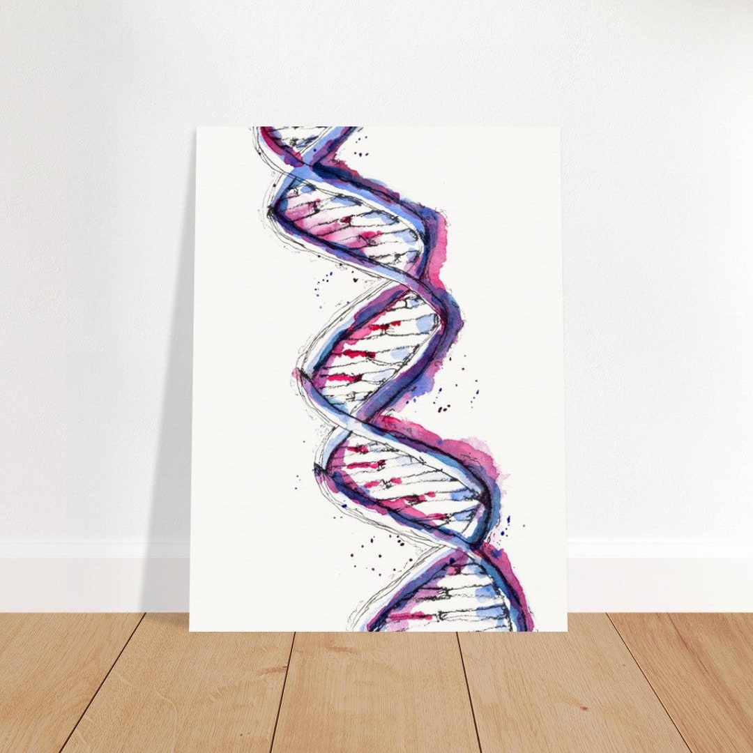 DNA in Purple Art Print - Etsy