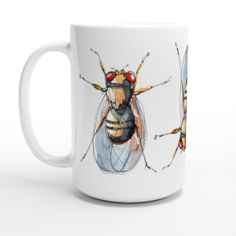 Drosophila Fruit Fly Mug - Science Drinkware, Gift for Scientist ...