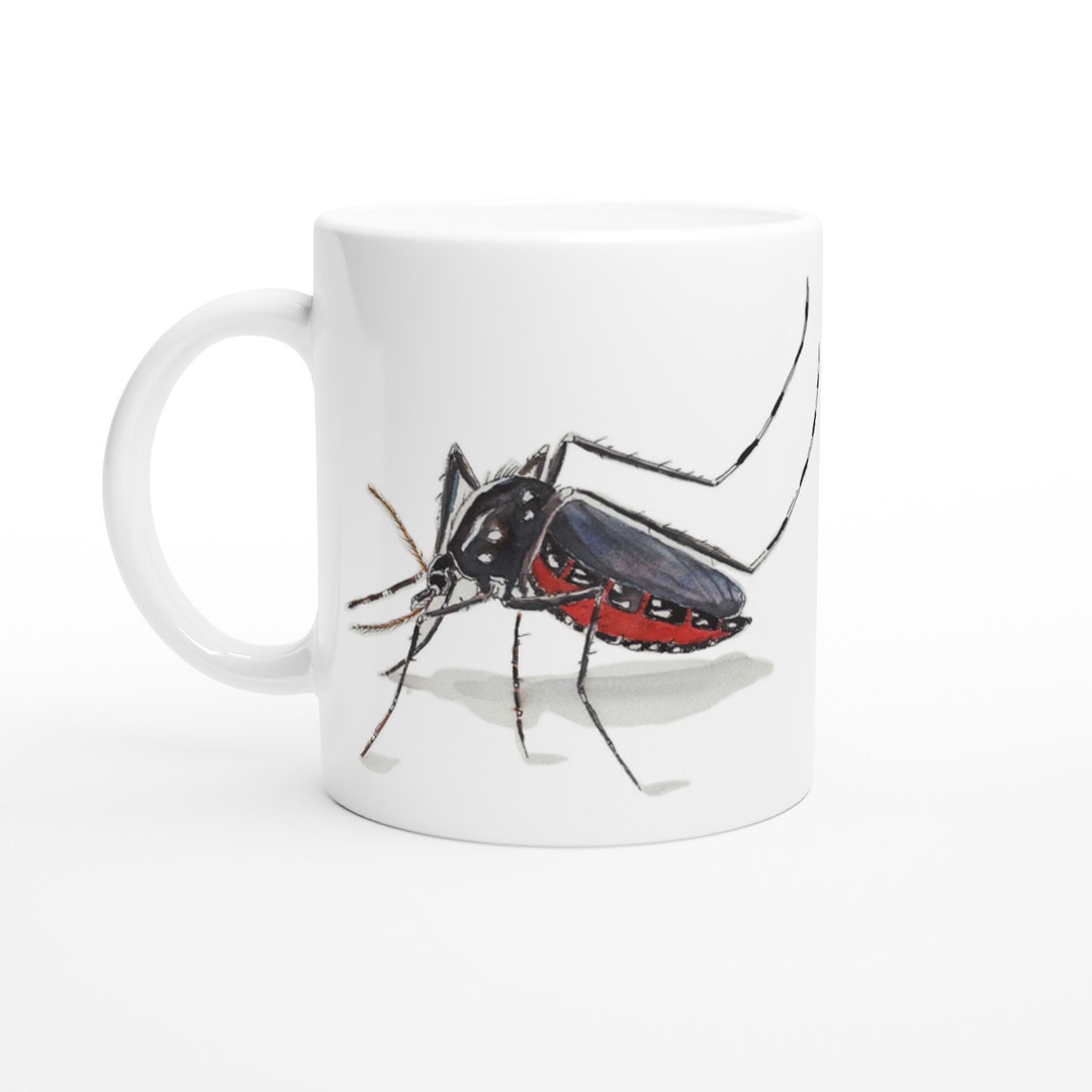Tiger Mosquito Mug - Insect Coffee Mug, Entomology Gift, Mosquito Cup ...
