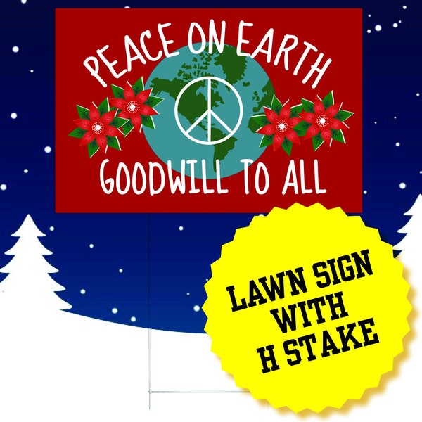 Peace on Earth Sign - Etsy