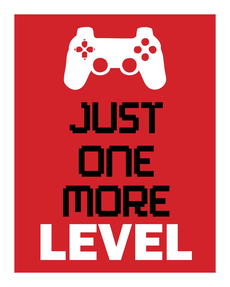 Gamer Room Video Game Posters 8 X 10 Art Print Wall Art Home Decor - Etsy