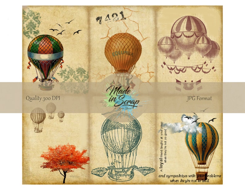 Hot Air Balloon Journal ADD ON - Etsy
