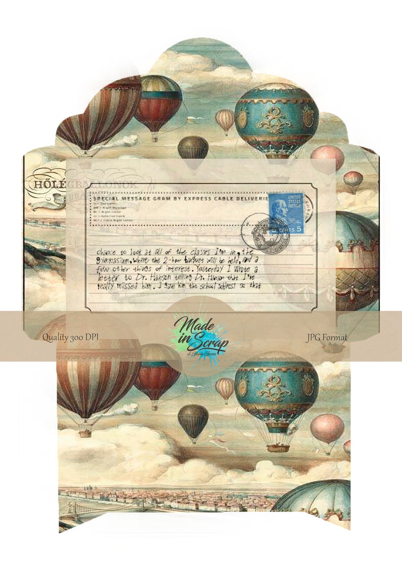 Hot Air Balloon Journal ADD ON - Etsy