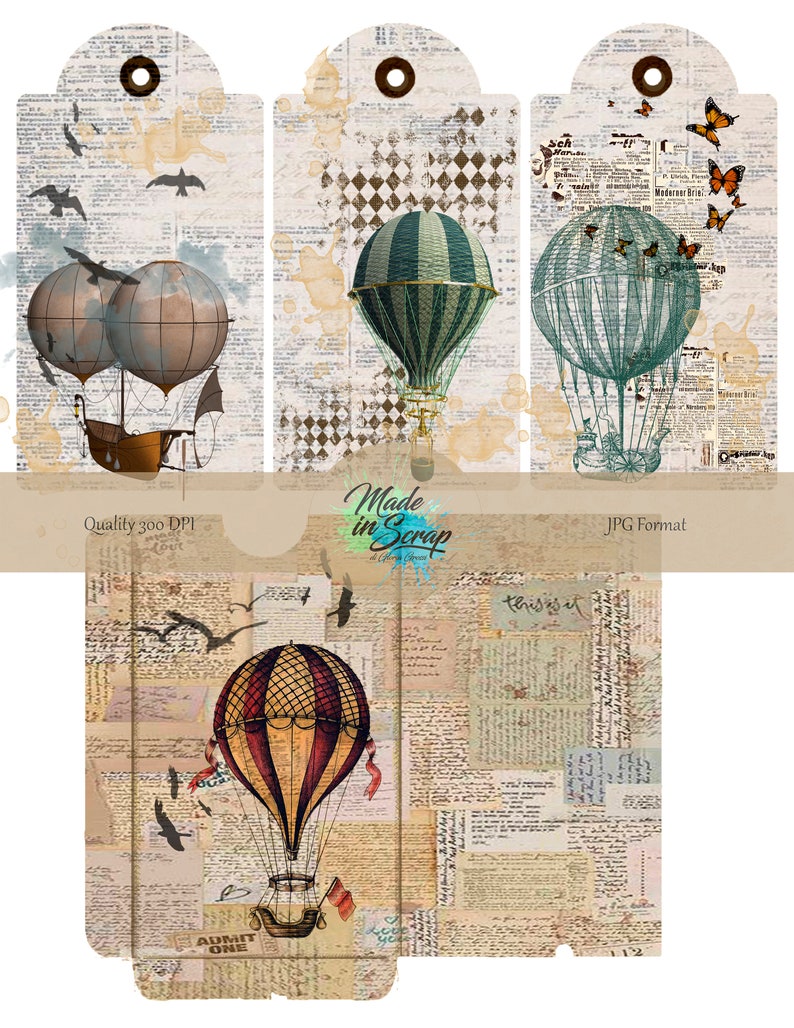 Hot Air Balloon Journal ADD ON - Etsy