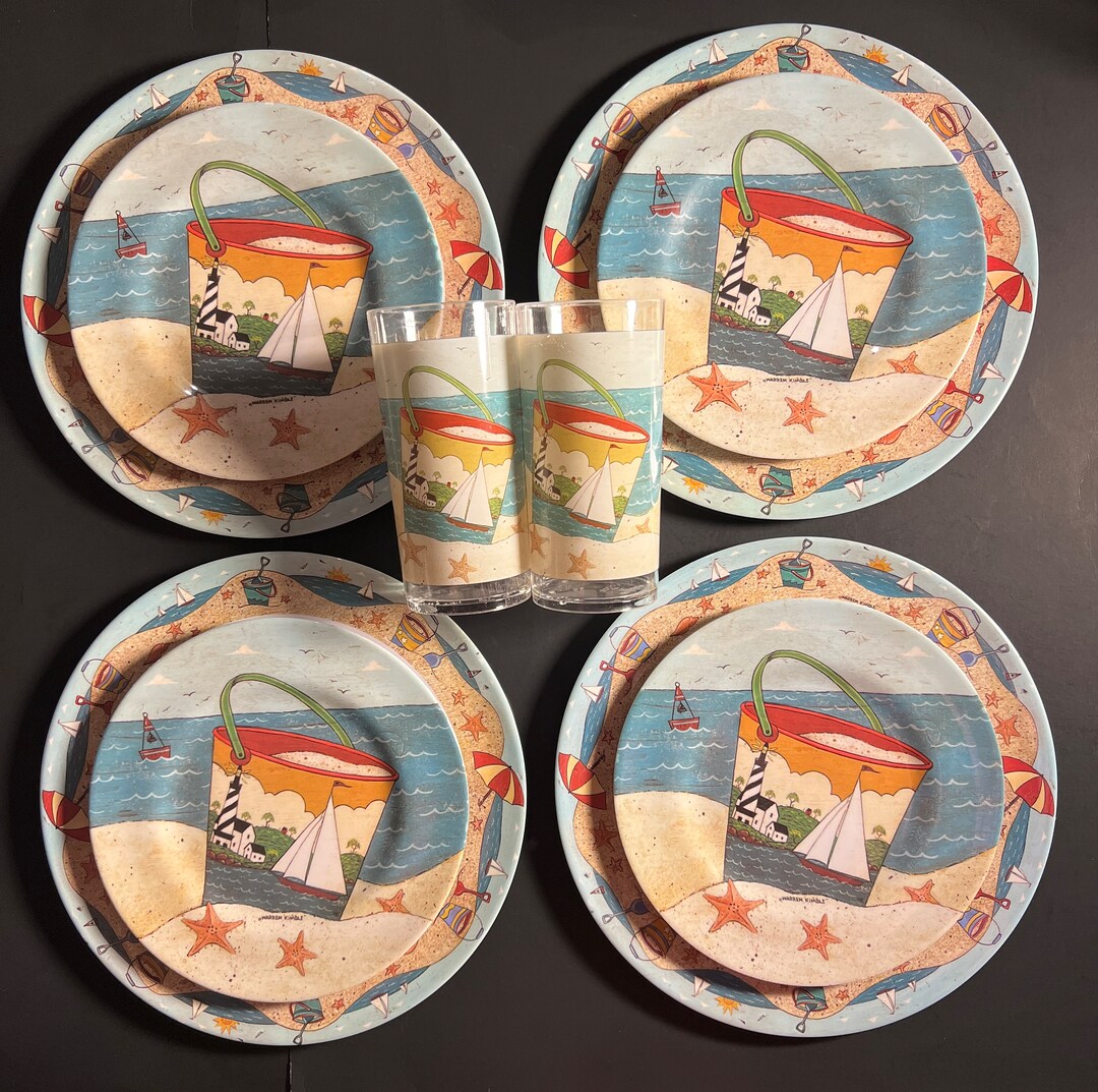 Oneida/sakura MELAMINE Warren Kimble SAND PAIL 10 Peices - Etsy