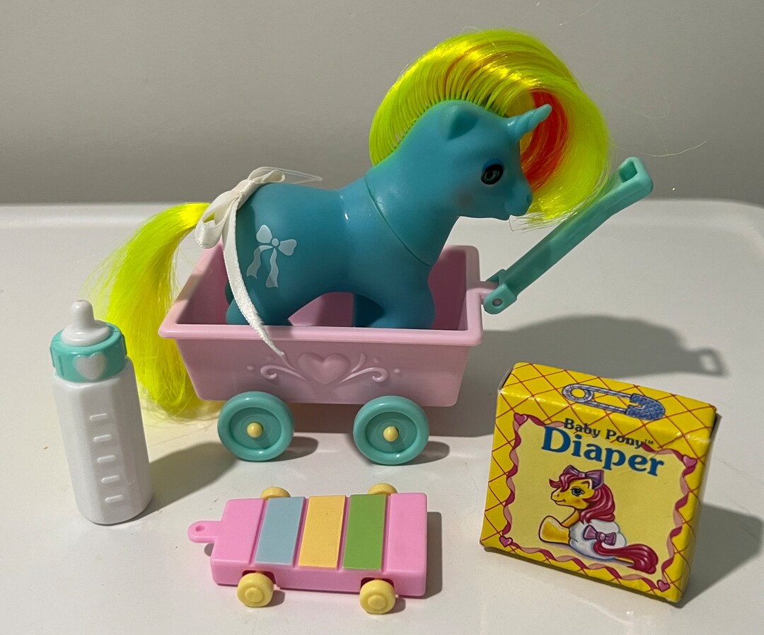 G1 Baby Ribbon My LITTLE PONY 1986 Chartreuse Trinidad Orange ...