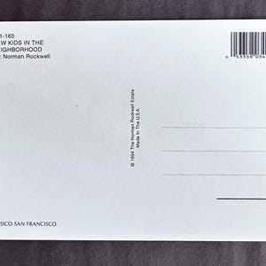 Norman Rockwell 1967 NEW KIDS in the Neighborhood Pristine Post Card ...