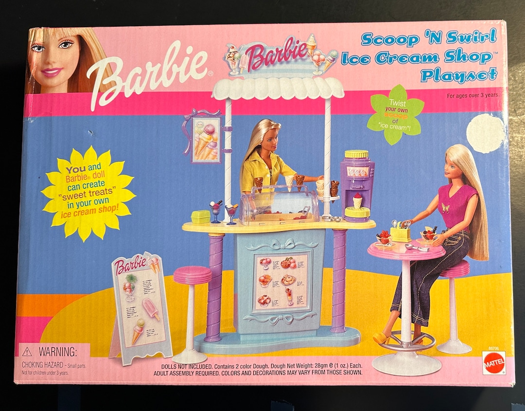 Barbie ICE Cream SHOP Scoop ‘N Swirl 2000 New in Box Make a Sundae - Etsy