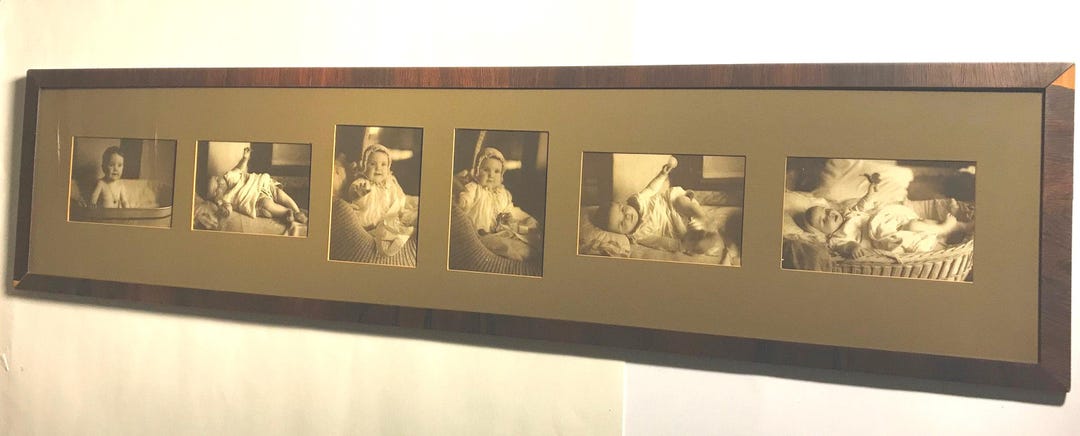 Antique 1917 Sepia Baby Photo Array - Framed - Etsy