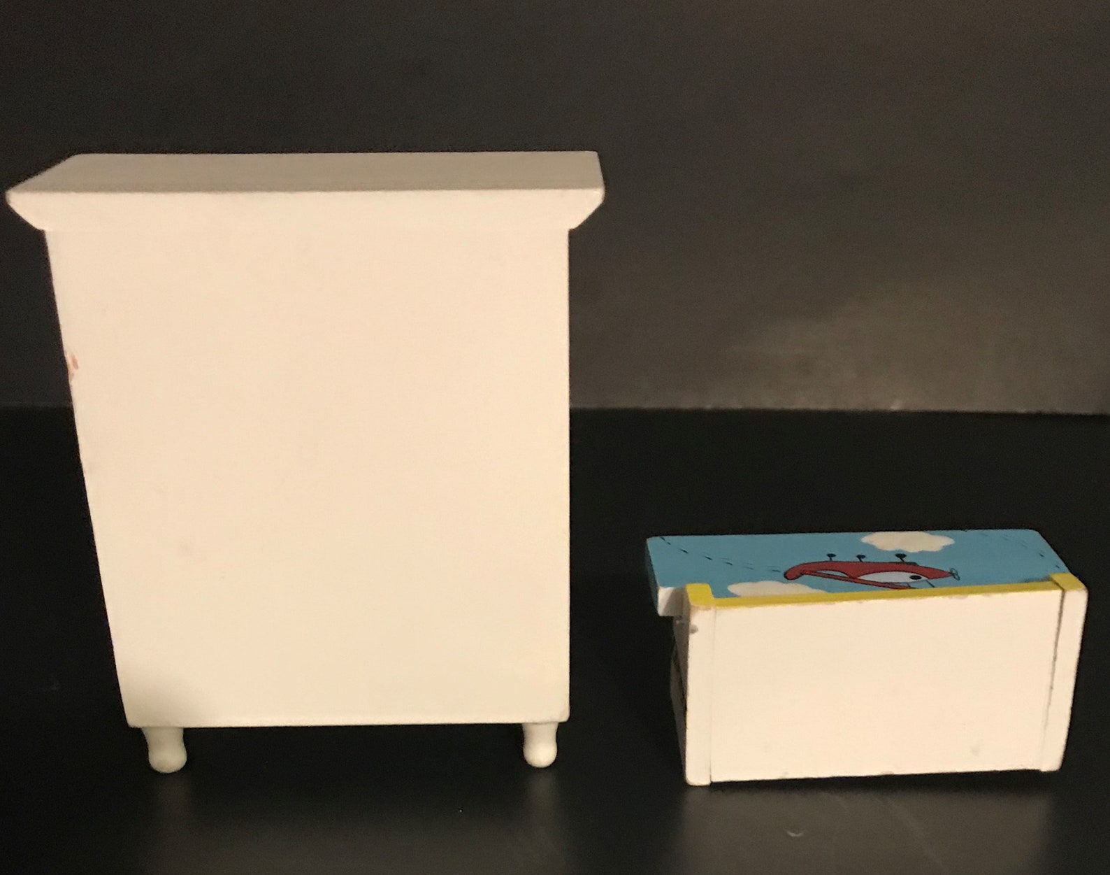 Vintage Painted Doll House Furniture Boy and Girl Bedroom Six - Etsy