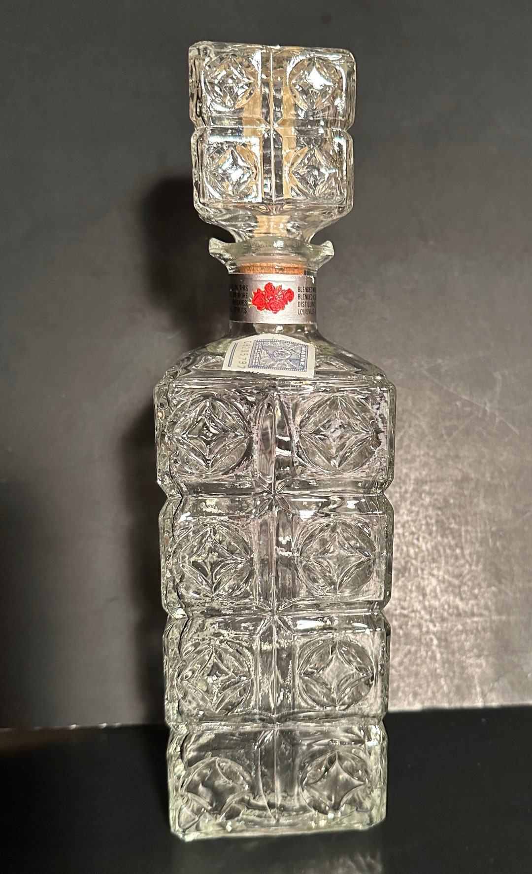 1970s FOUR ROSES DECANTER With Maine Tax Stamps - Etsy