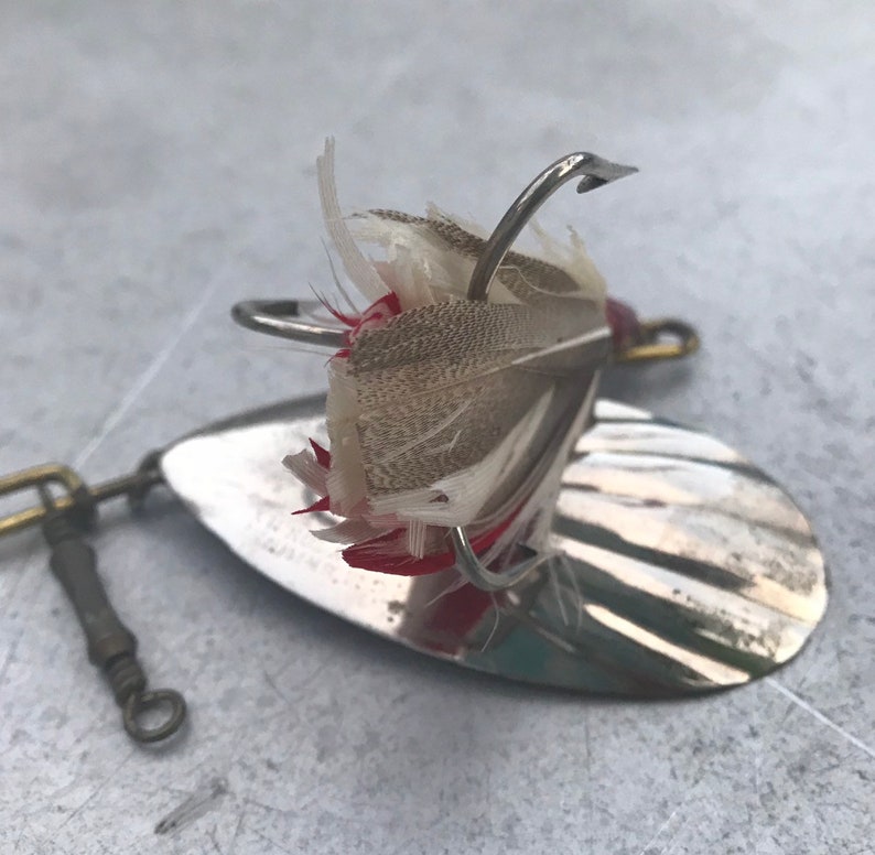 GM Skinner Fluted Spinner Lure 8 Trailing Feathered Treble - Etsy
