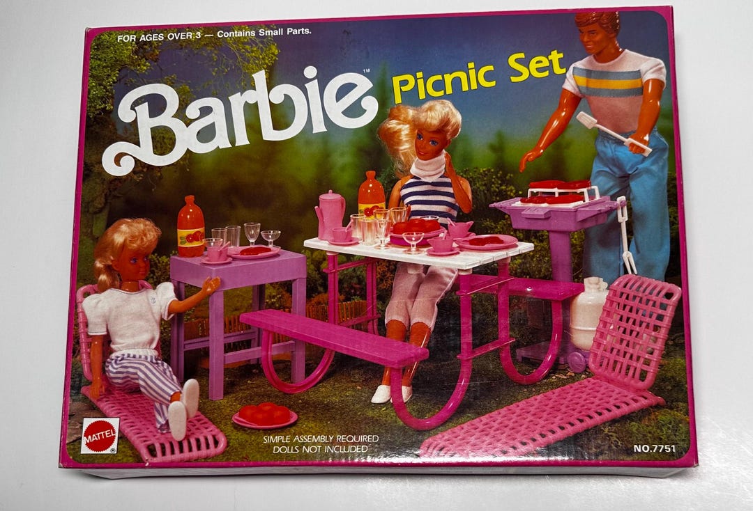 Barbie PICNIC SET 1989 New in Box Mattel COMPLETE - Etsy