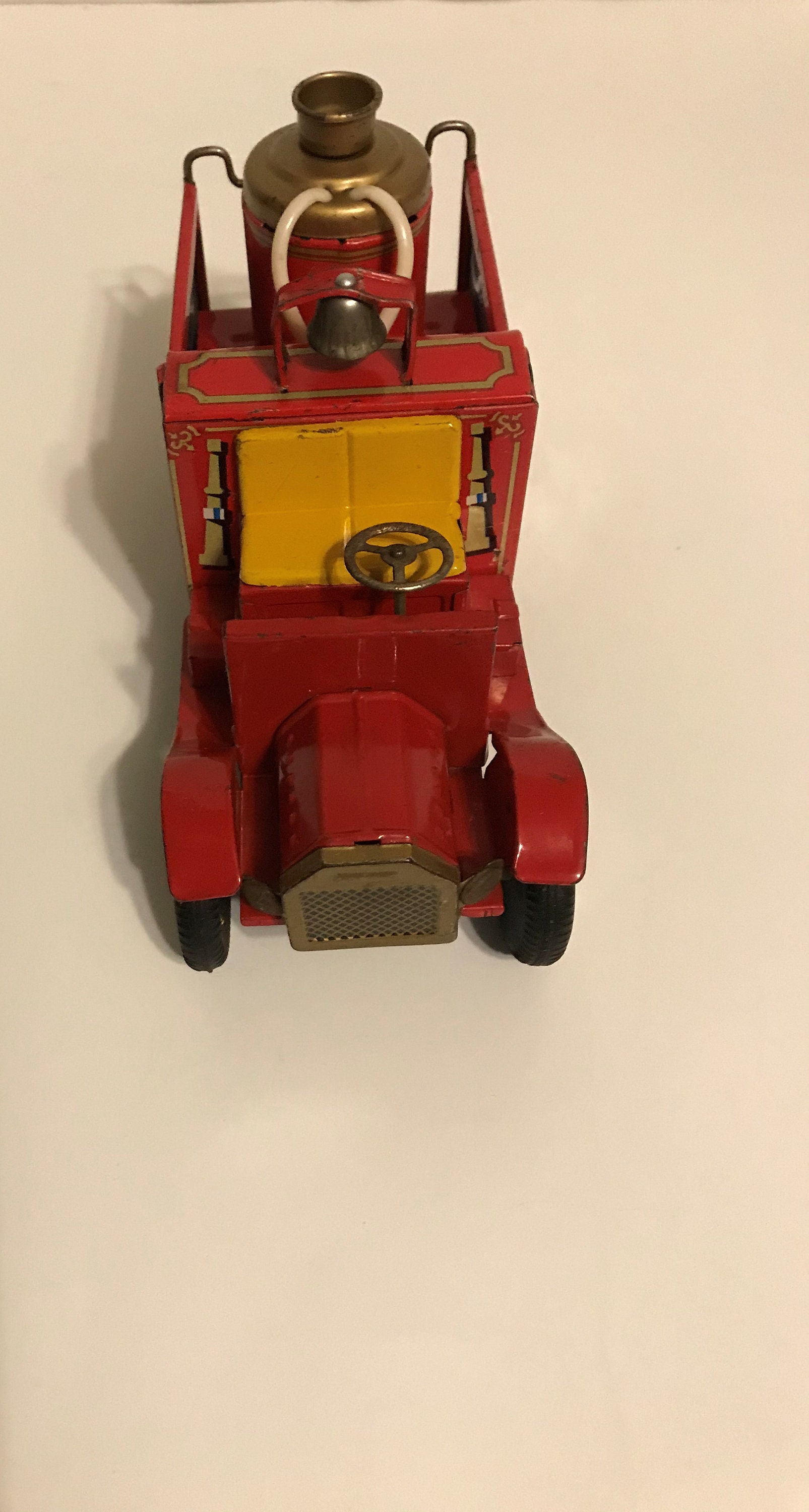 1950s OLD SMOKEY Japan Litho Cragstan Friction TIN Fire Truck | Etsy