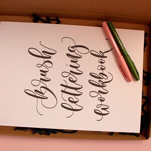 Brush Lettering Kit - Learn Modern Calligraphy - Practice Sheet ...