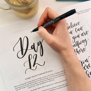 21 Days of Brush Calligraphy - 98 Page Daily Practice Lettering ...