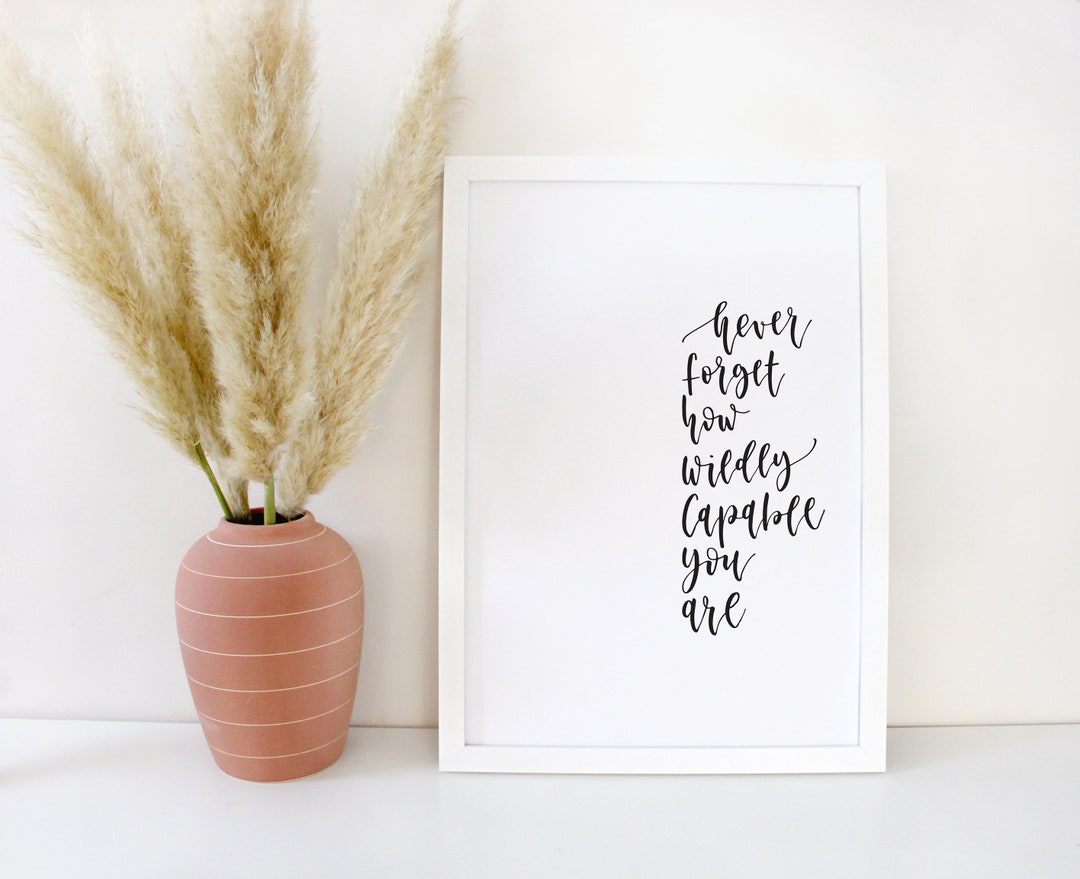 Never Forget How Wildly Capable You Are Minimalist Print Modern Home ...