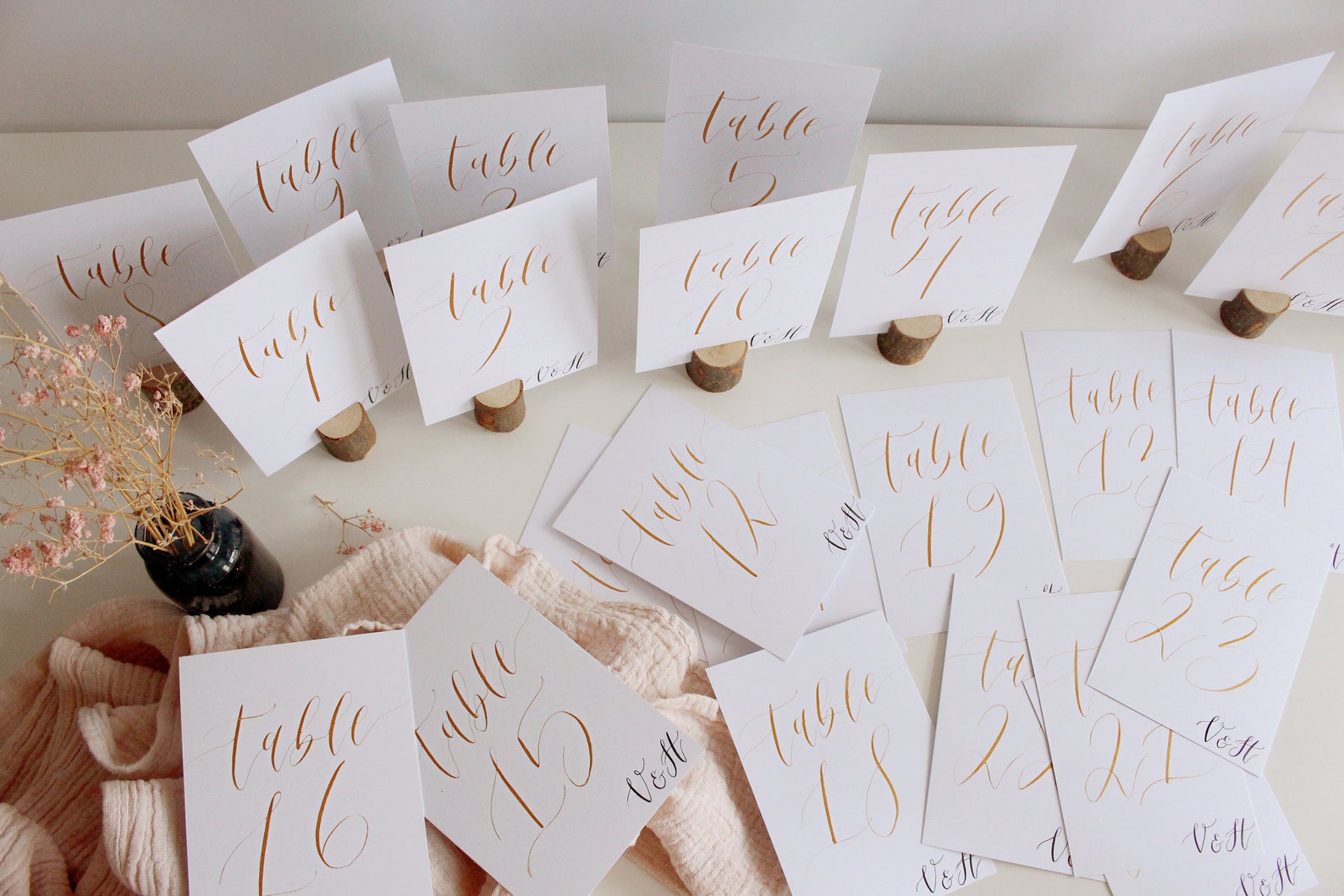 Wedding Table Number Cards Gold Calligraphy Table Names With - Etsy UK
