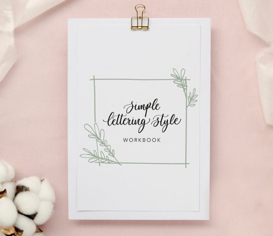 Simplistic Calligraphy Style Workbook - Digital Worksheets Pdf Download ...