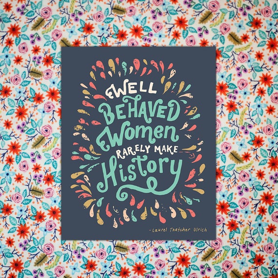 Well Behaved Print Hand Lettered 8x10 Digitally Printed - Etsy Canada