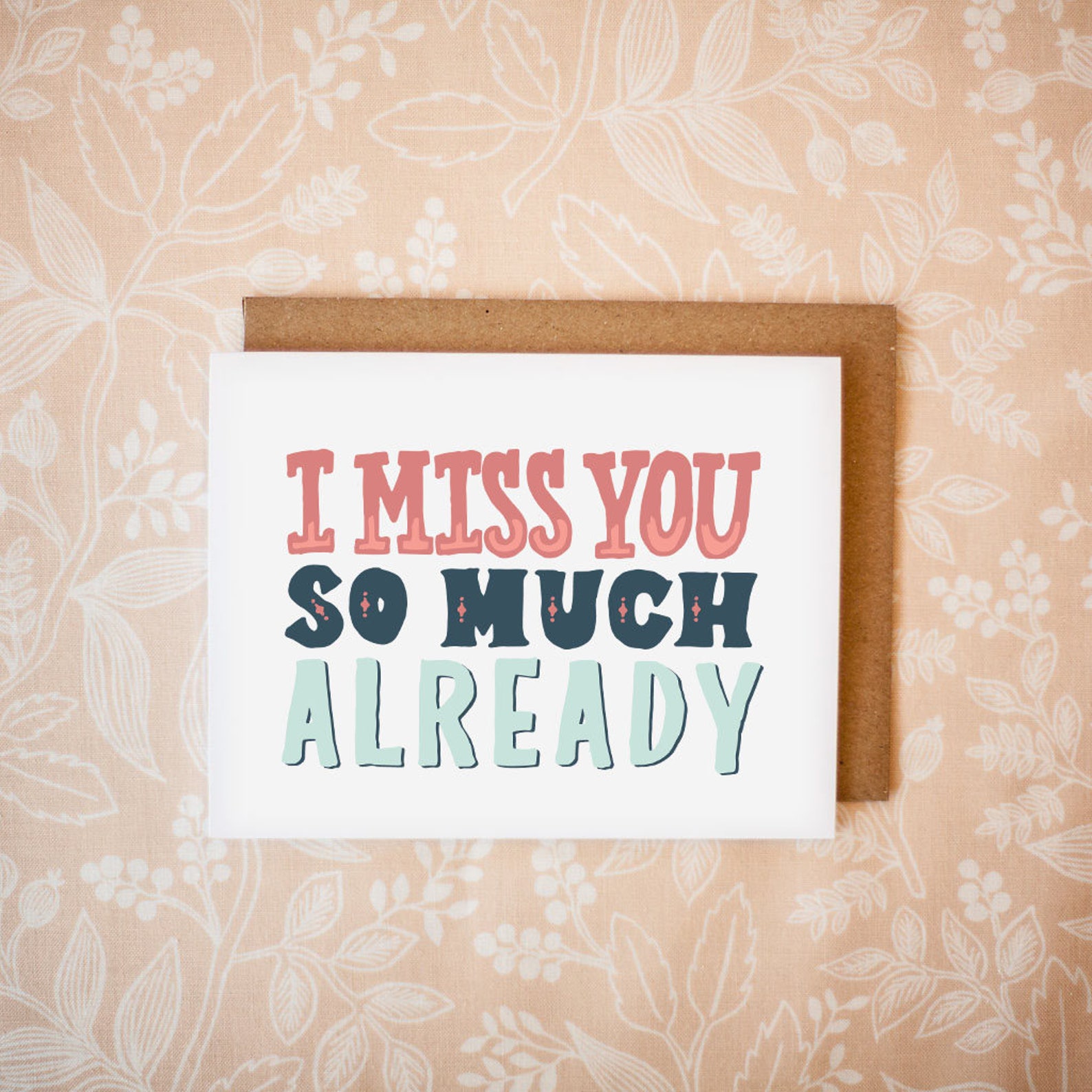 I Miss You so Much Already Bon Voyage Greeting Card - Etsy