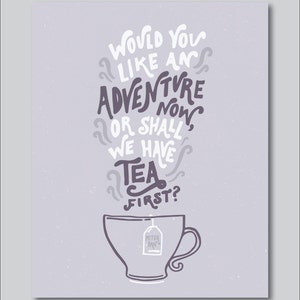 Tea by Peter Pan Hand Lettered Print 8x10 Digitally Printed - Etsy