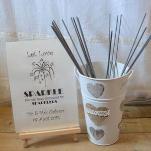 Wedding Sparklers Party Sparklers Set Bucket for Sparklers - Etsy