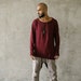 Knit Sweater Men, Asymmetrical Pullover, Oversized Winter Sweater, Deep ...