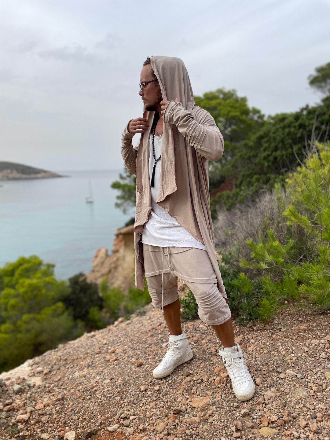 Bamboo Hooded Cardigan: Dystopian Fashion, Dune Cosplay, Boho Clothes ...