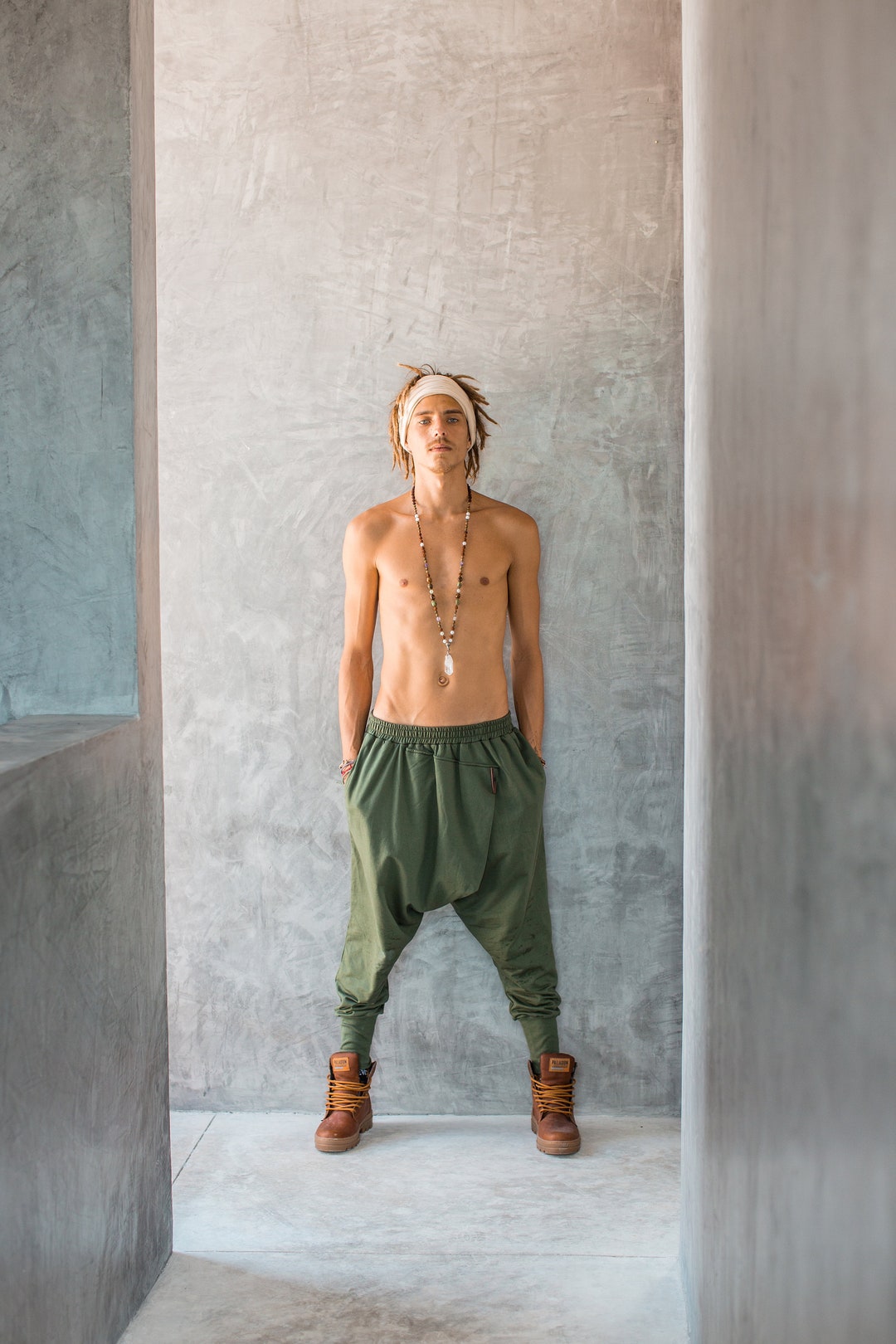 Harem Pants Men, Green Samurai Pants, Ninja Pants, Burning Man Pants ...