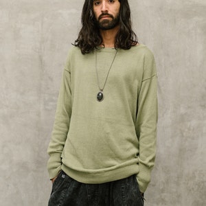 Knit Sweater Men, Asymmetrical Pullover, Oversized Winter Sweater, Deep ...