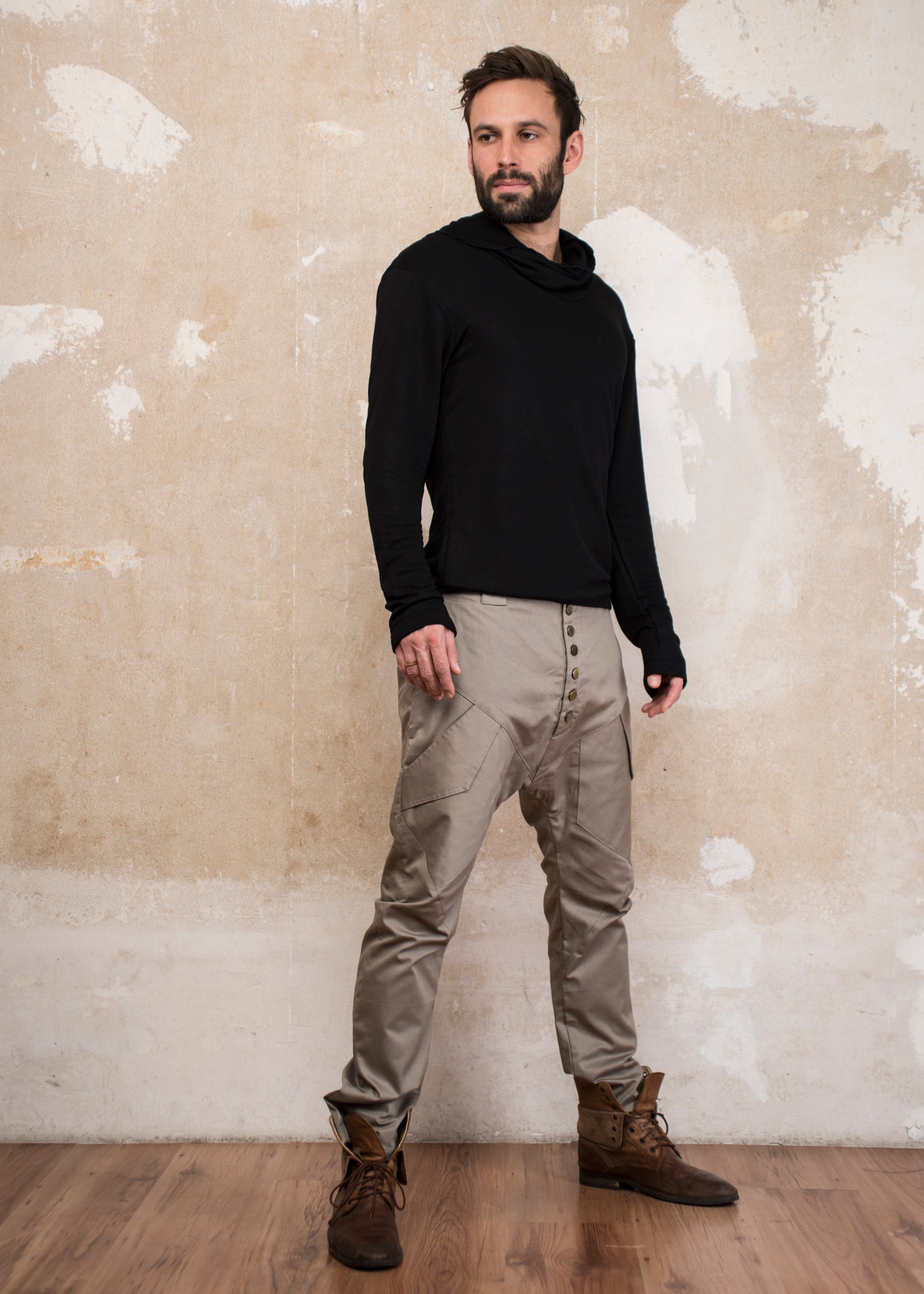 Cowl Neck Hoodie Big Hood Hoodie Jedi Hoodie Men Black - Etsy