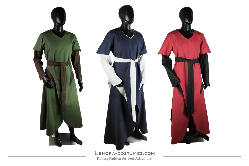Set naren 8 Colors Tunic Skirt Tabard Belt Elves Ranger Warrior LARP ...