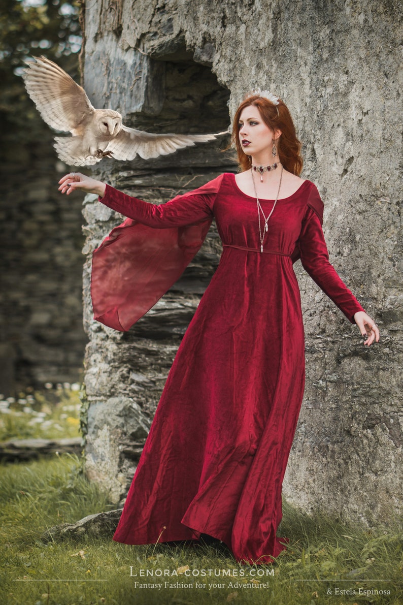 Dress ceriel 4 Colors Gown Elven Fairy LARP Cosplay Wedding Fantasy ...